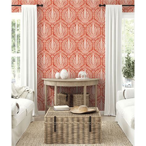 Seabrook Designs Cyrus Harvest Red Terracotta Wallpaper Onlinefabricstore