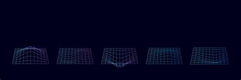 Abstract Retro Wireframe Shapes Set Of 3d Vector Image