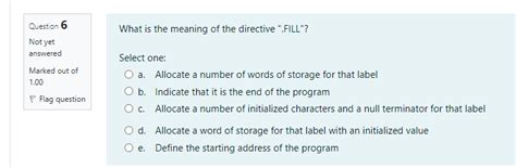 Solved Question What Is The Meaning Of The Directive Chegg