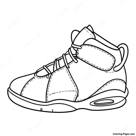 Basketball Shoes Coloring Page Coloring