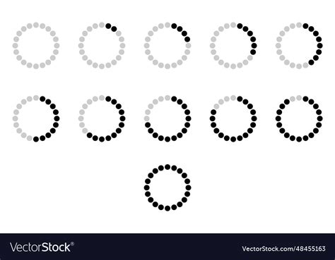 Circular Load Progress Indicator Buffering Round Vector Image