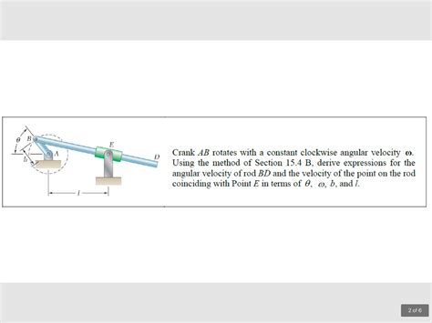 solved crank ab rotates with a constant clockwise angular
