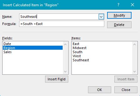 Pivot Table Calculated Item Example Exceljet