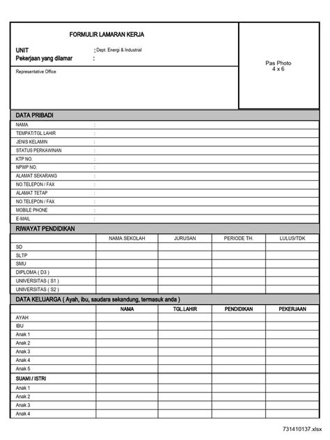Formulir Interview Pribadi Karyawan Pdf