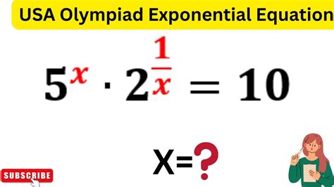 5 X∙2 1x 10 Math Olympiad Maths Matholympiad Education Mathematics Youtube