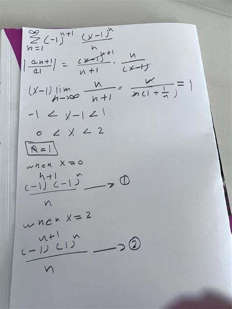 I Want To Find Interval Of Convergence But When I Plug In Interval Value 0 And 2 I Get 2 Series