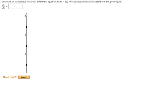 solved construct an autonomous first order differential