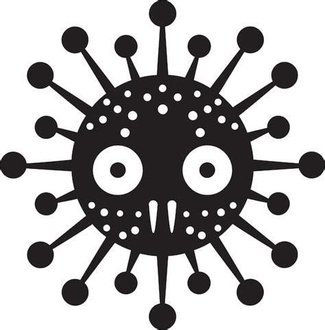 Premium Vector Adorable Pathogen Serenade Black Design Infectious Whimsy Cute Vector Icon