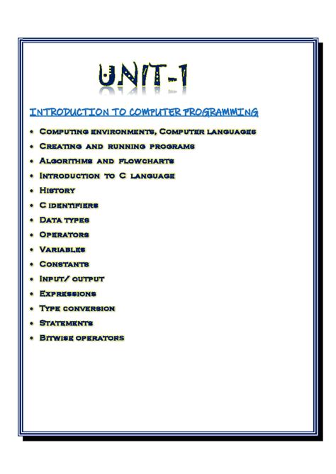 Pspc Ch I Notes Computing Environments Computer Languages Creating