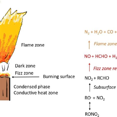 Combustion Wave Structure And Chemical Reactions Within Each Combustion