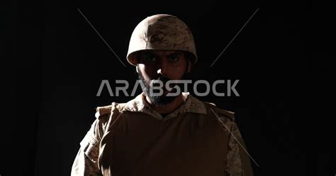 Chroma Of A Saudi Arabian Gulf Security Man In Military Uniform