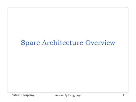 Ppt Sparc Architecture Overview Powerpoint Presentation Free