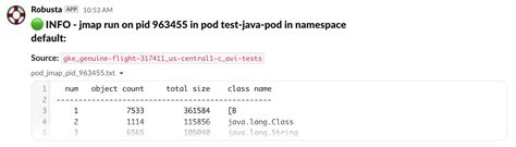 Java Jmap And Stack Robusta Master Documentation