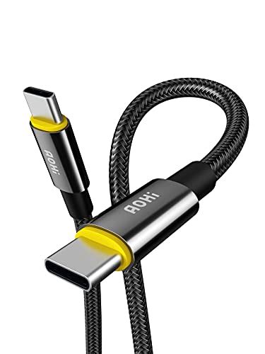 AOHI USB C To USB C Cable Magline USB C Cable Nylon 6ft 100W Type C Fast Charging Cable