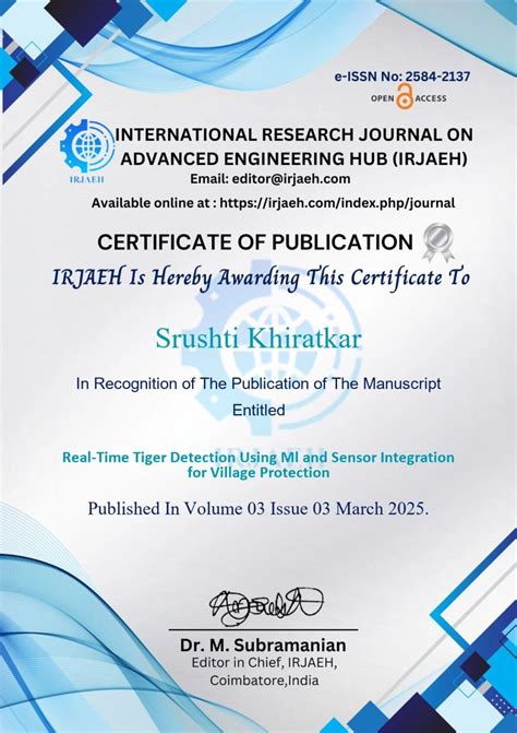 Publication Research Innovation Professionalgrowth Srushti Khiratkar