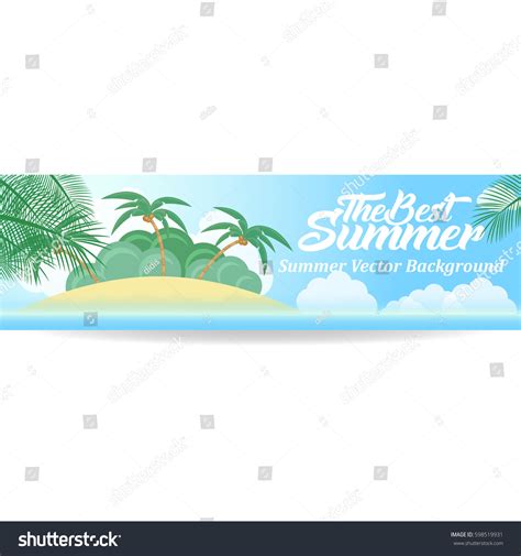 Summer Header Design Stock Vector Royalty Free 598519931 Shutterstock
