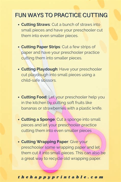 Preschool Cutting Practice Worksheets And More The Happy Printable