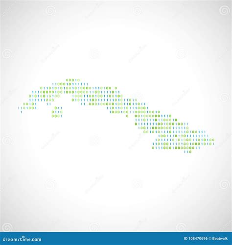 Binary Digital Map Of India Stock Vector Illustration Of Binary