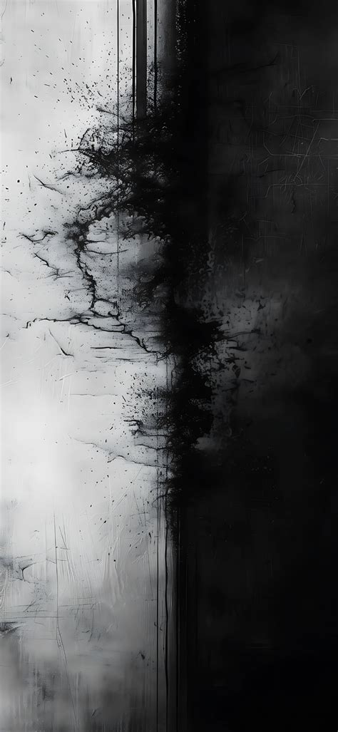 Abstract Black And White Brush Strokes Blend For A Textured Artistic