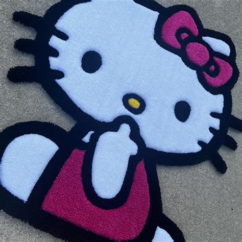 3ft Hello Kitty Tufted Rug 💓 Super Soft Fluffy Depop