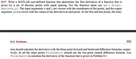 Solved 817 Write A Matlab User Defined Function That