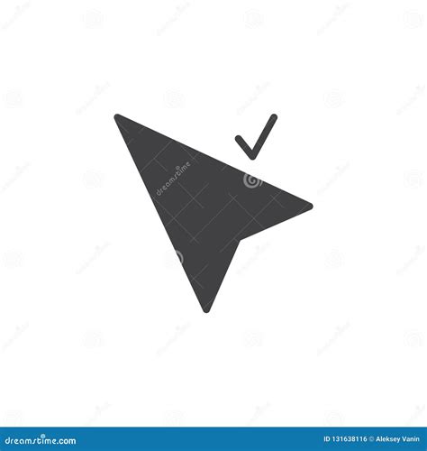 Cursor Check Mark Vector Icon Stock Vector Illustration Of Solid Logo