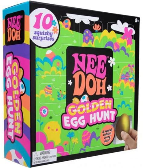 Needoh Easter Golden Egg Hunt Mystery 10 Pack 10 Squishy Surprises
