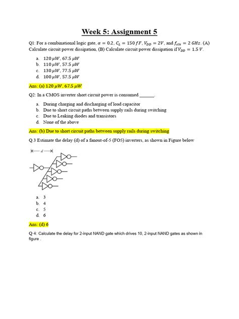 Assignment 5 Microelectronics Devices To Circuits Download Free Pdf Cmos Logic Gate