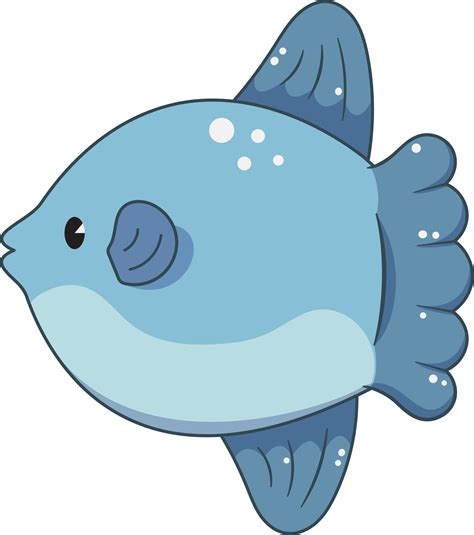 Ocean Sunfish Cute Cartoon Style 25068156 Png