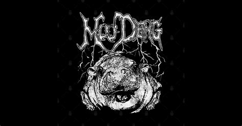 Metal Moo Deng Moo Deng Sticker Teepublic