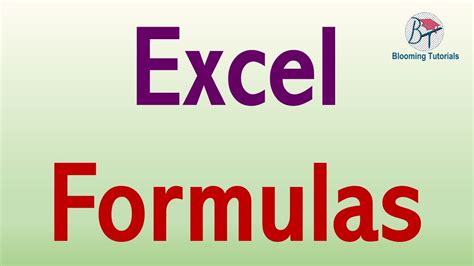 Formulas In Excel In Tamil YouTube