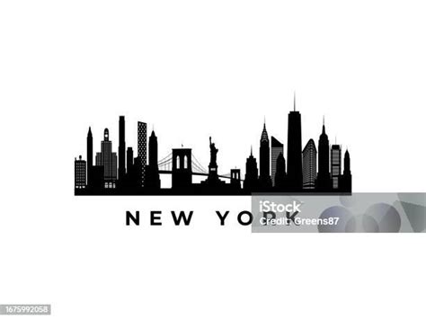 벡터 뉴욕 스카이라인 뉴욕의 유명한 랜드 마크를 여행하십시오 프리젠테이션 배너 웹 사이트에 대한 비즈니스 및 관광 개념 뉴욕 시에 대한 스톡 벡터 아트 및 기타 이미지