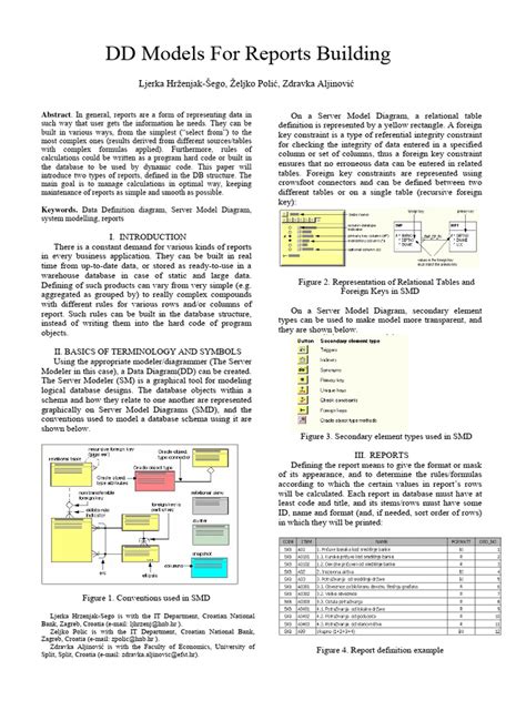 Icmssc 2009 Dd Models For Reports Building Pdf Relational