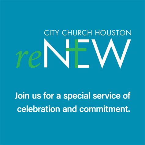 Renew Campaign Commitment Sunday City Church Houston