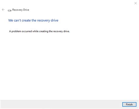 Fixing A Problem Occurred While Creating The Recovery Drive Windows Bulletin
