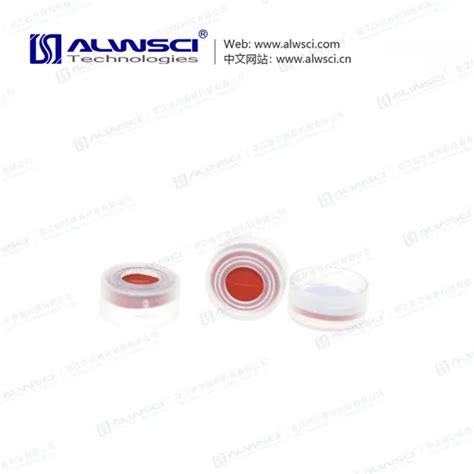 Alwsci Clear 11mm Open Top Snap Cap With Red Ptfe White Silicone Septa