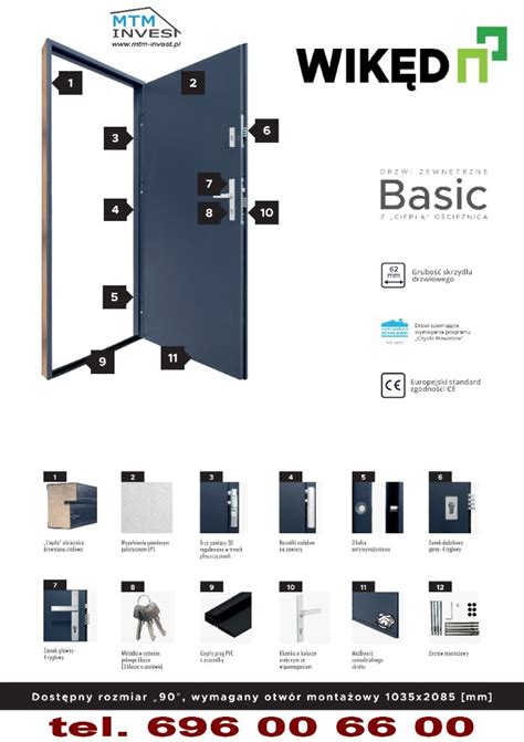 Drzwi Zewnętrzne Basic WikĘd Z Ciepłą Ościeżnicą KobyŁka Kup Teraz