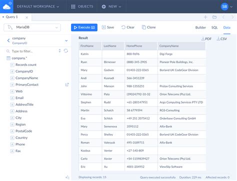 Online MariaDB Query Builder SQL Editor