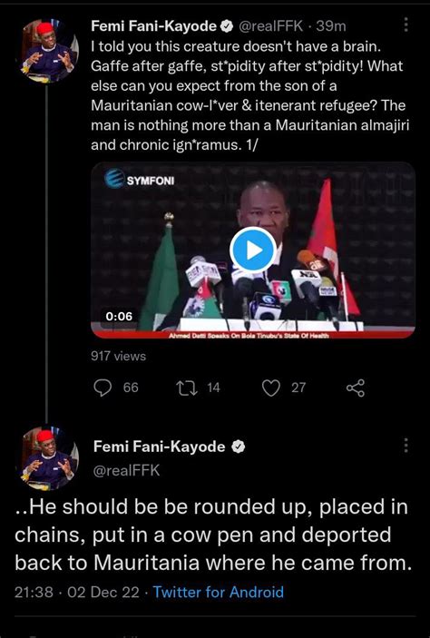 Baba Hakeem Ahmed Reacts Over Fani Kayodes Comment On Datti Politics