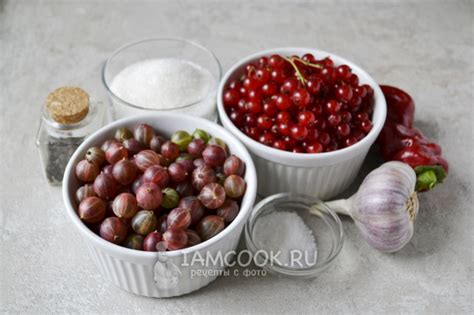 Соус из красной смородины и крыжовника — рецепт с фото пошагово
