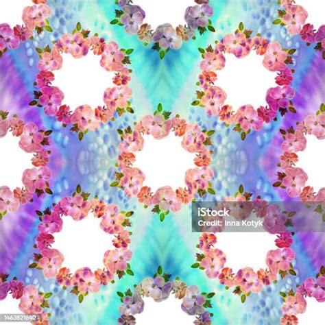 원활한 패턴입니다 팬지 꽃 제비꽃 수채화 배경에 새싹과 나뭇잎 꽃과 나뭇잎의 콜라주 인쇄물 표지판 물건 웹 사이트지도를 사용하십시오 0명에 대한 스톡 벡터 아트 및 기타
