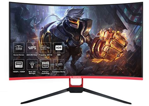 Rampage Rm S Inch Led Hz Freesync Technology Hdr Pc Curved Gaming Monitor Segment