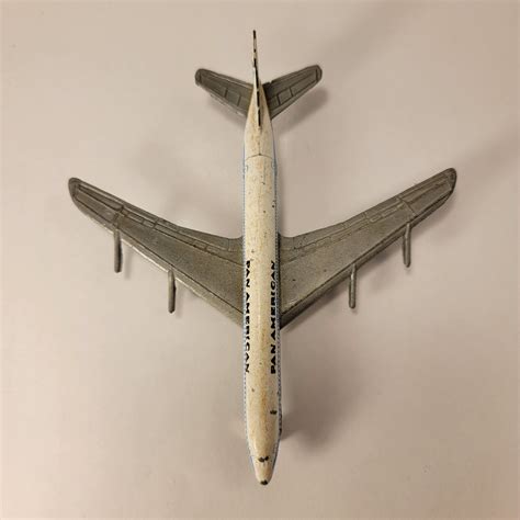 Vintage Playart Pan American Airlines Boeing 707 Mini Metal Airplane