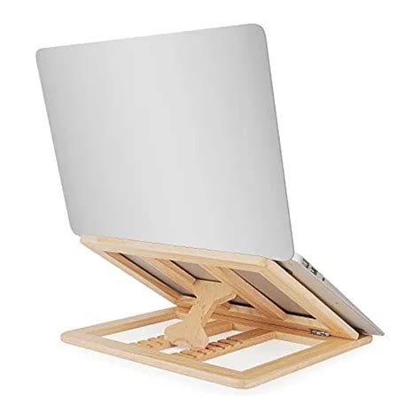 Soporte De Madera Computadora Portátil Elevador Plega Cuotas Sin