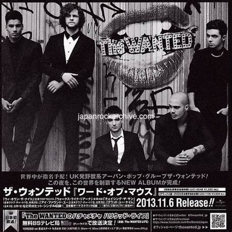 The Wanted 2013 Japan Tour Concert Gig Flyer Handbill Japan Rock Archive