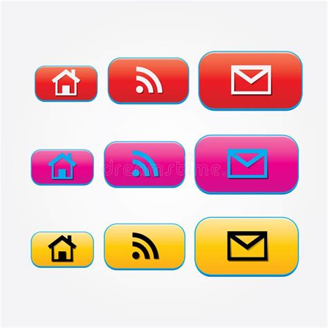 Web Design Buttons Stock Illustration Illustration Of Label