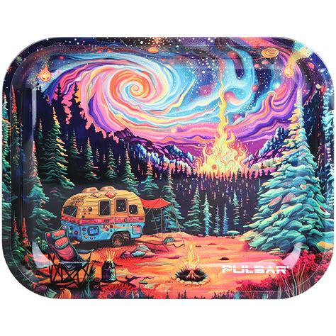 Pulsar Design Series Large Metal Rolling Tray Starry Starry Camp 1