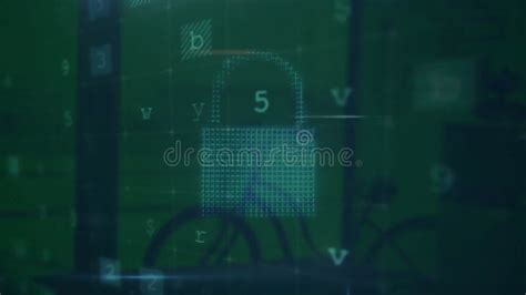 Animation Of Cyber Security Warning Text And Padlock Over Office Stock Footage Video Of