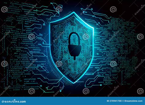Cyber Security Technology Concept Generative Ai Stock Illustration