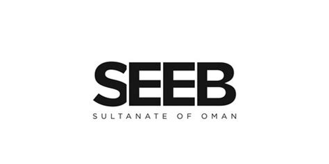 Seeb In The Oman Emblem Design Features Royalty Free Vector